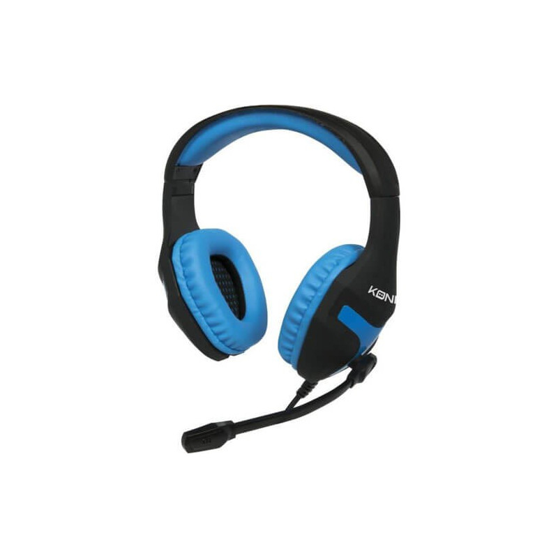 Casque Micro Konix Headset Bleu Ps4 Pc Scoop Gaming